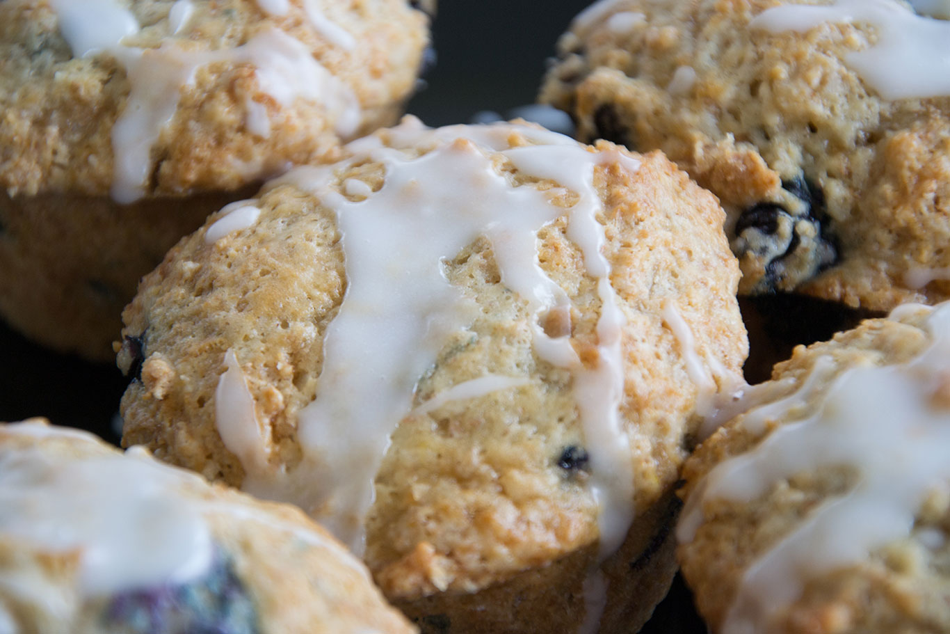 Blueberry Muffins with Lemon Glaze - Chateau Elma